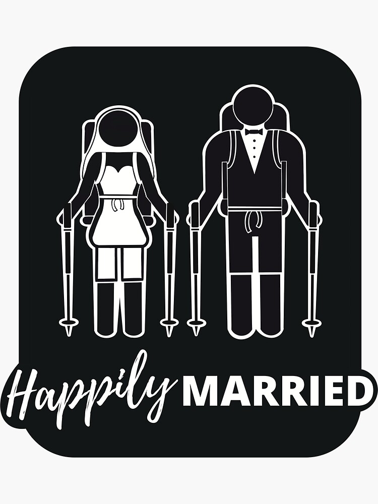 "Happy hiking" Sticker by SmilinDreamer | Redbubble