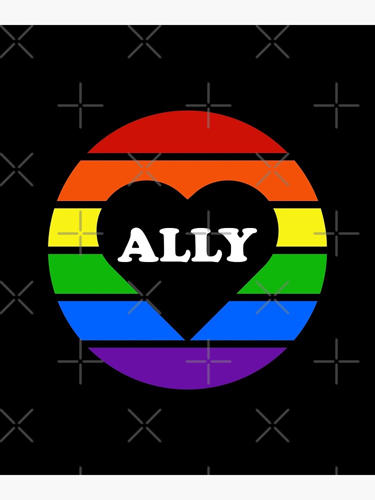 "Equality LGBTQ Proud Ally Lesbian Gay Pride LGBT Rainbow Flag" Poster ...