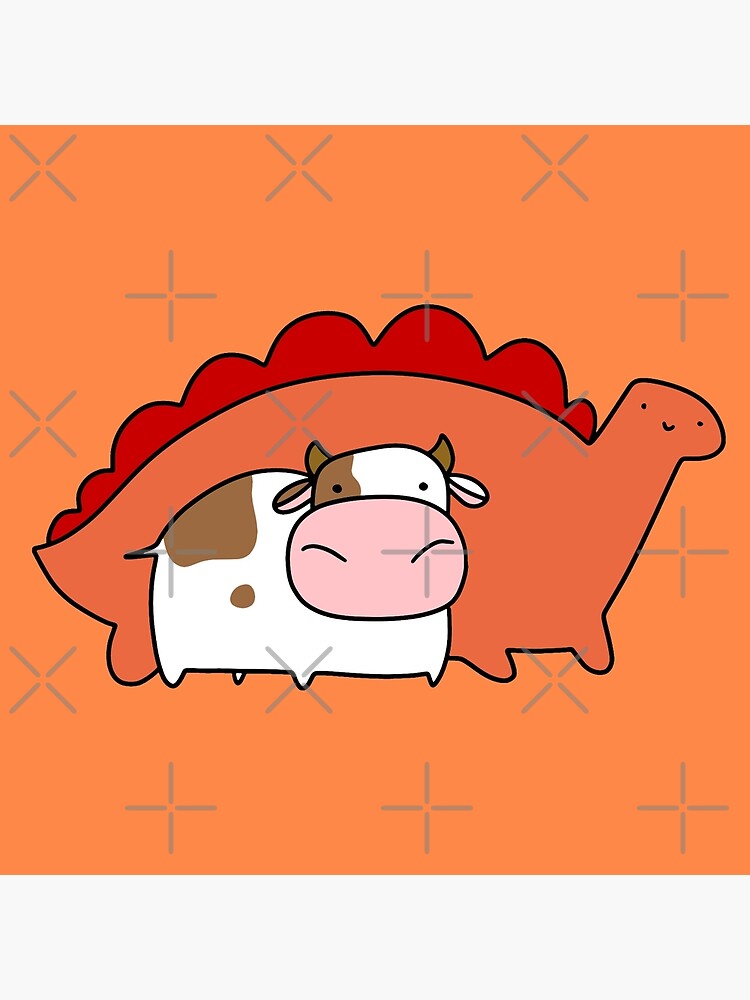 "Stegosaurus and Little Cow" Poster by SaradaBoru | Redbubble