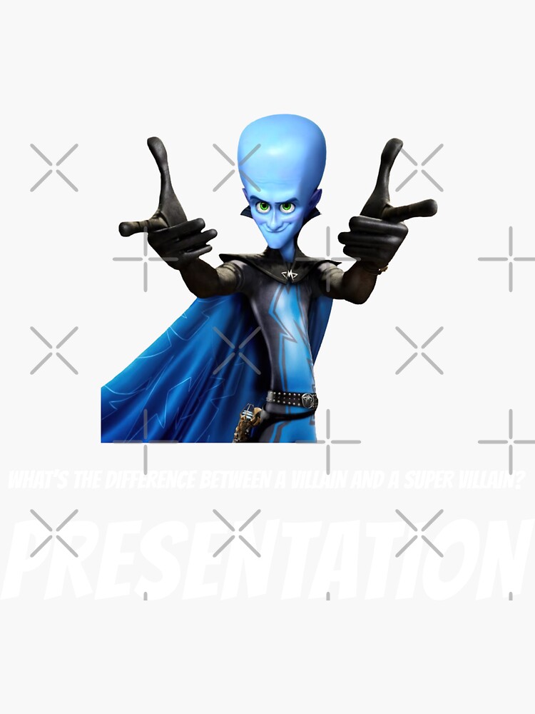 "Megamind Presentation" Sticker by LubeHen | Redbubble