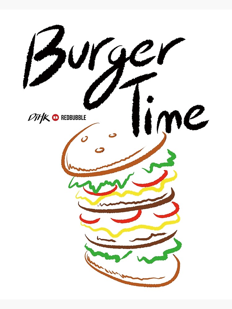 "Burger Time (Light Background)" Poster for Sale by DiHK | Redbubble