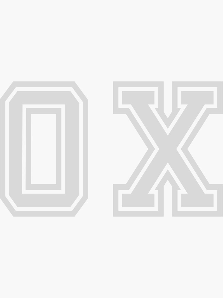 "O.X. Varsity Initials | Varsity Letters | Black And White ...