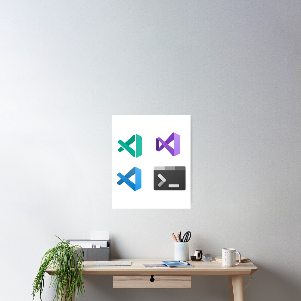 "Visual Studio, VS Code, Insiders, Windows Terminal" Poster by Brikzz ...