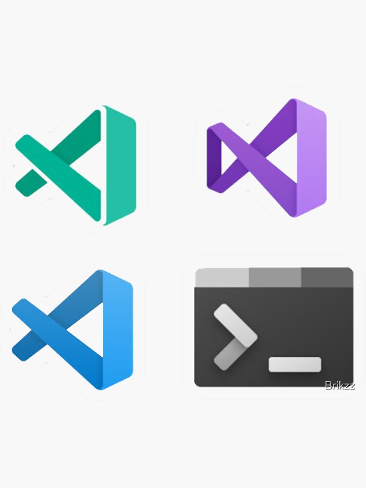  Visual Studio VS Code Insiders Windows Terminal Sticker By Brikzz Redbubble