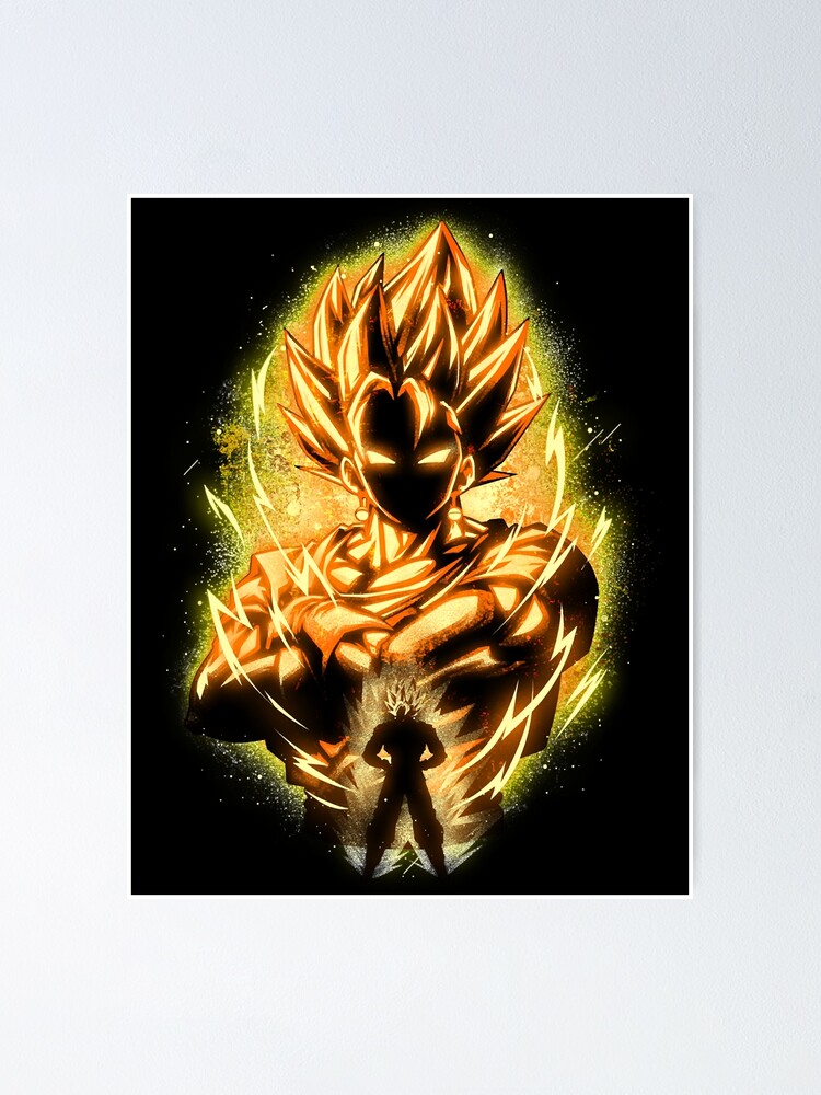 "Golden Saiyan Vegito" Poster for Sale by carruthersli61 | Redbubble