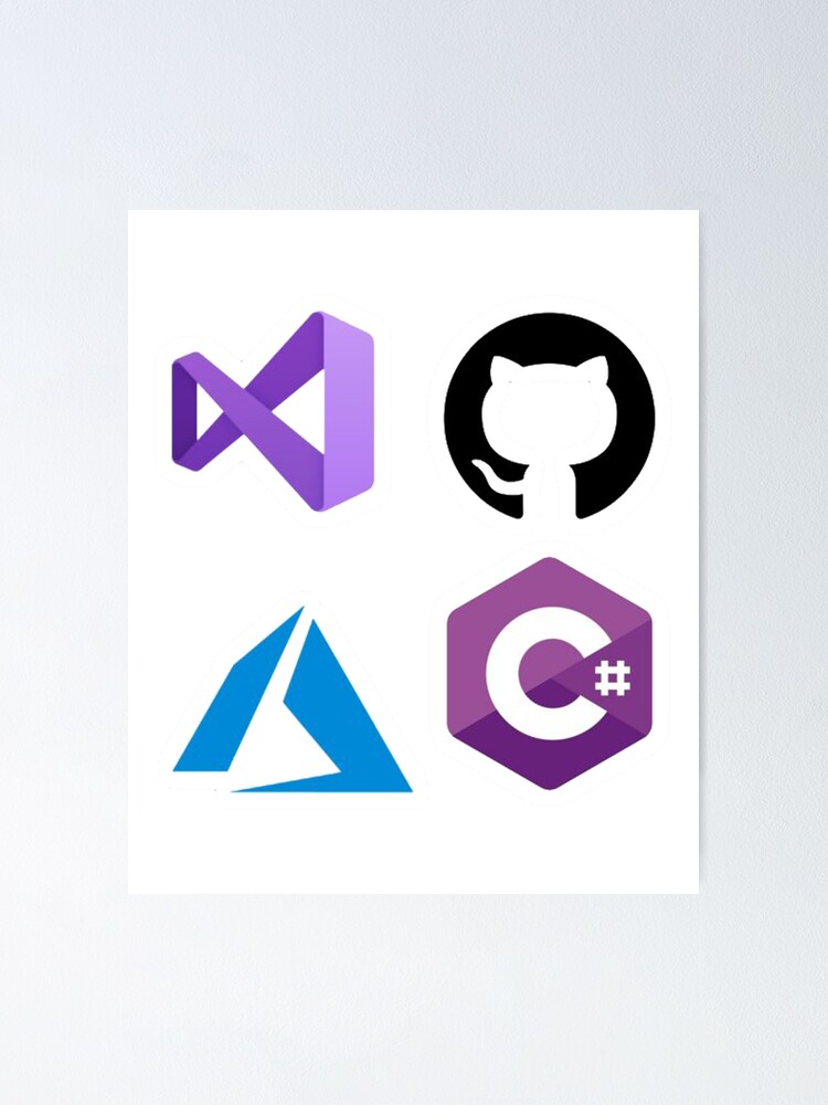 "Microsoft Developer Sticker Set" Poster for Sale by Brikzz | Redbubble