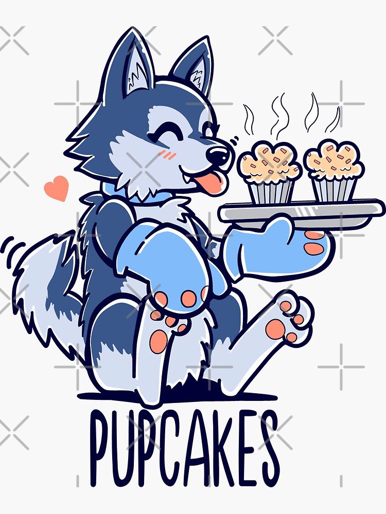 "I'm making Pupcakes" Sticker for Sale by TechraNova | Redbubble