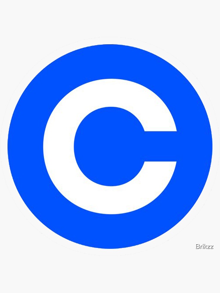 "Coinbase Icon logo" Sticker by Brikzz | Redbubble