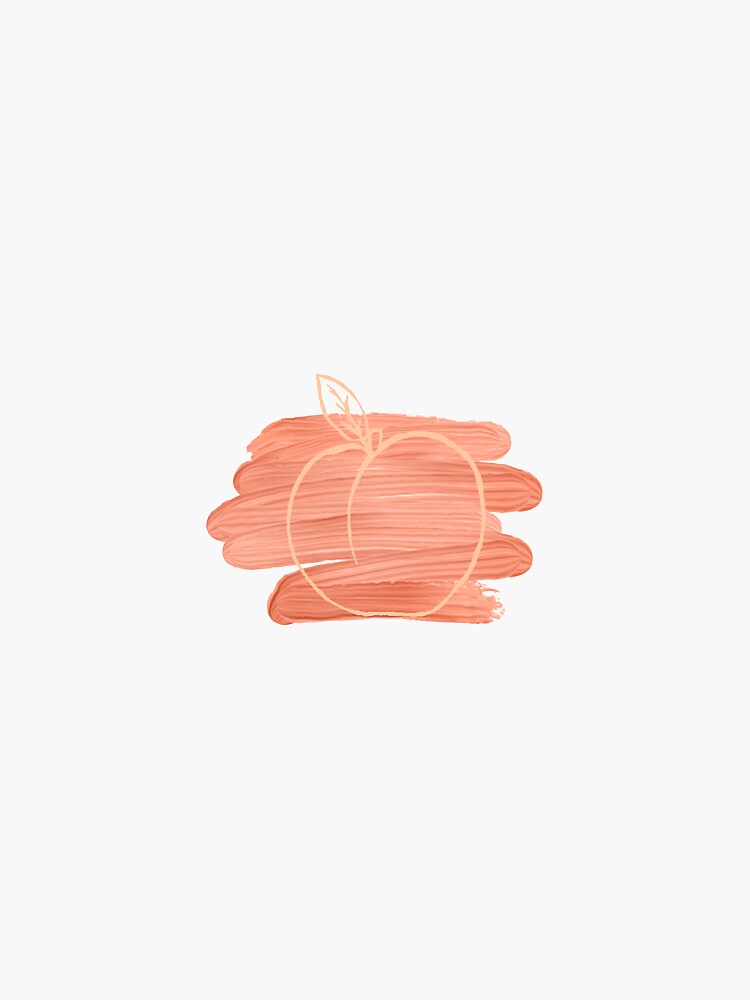 "Aesthetic Peach" Sticker by Lilac225769 | Redbubble