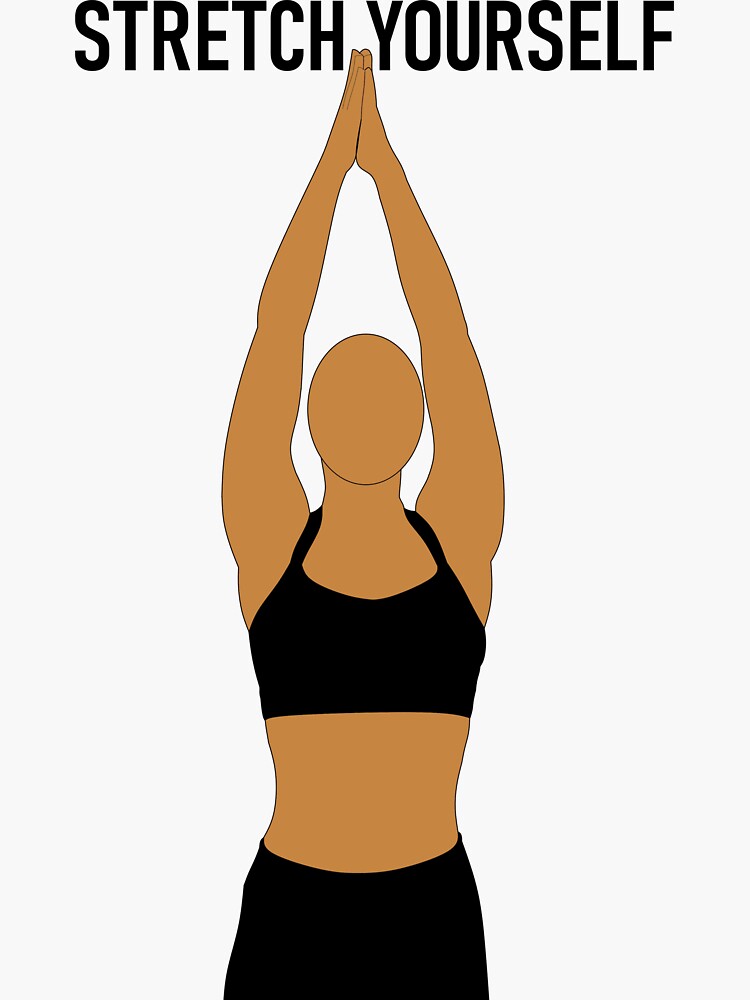 "Stretch yourself Salutations Pose" Sticker by scopeyo | Redbubble