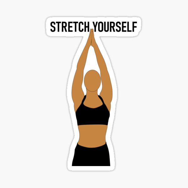 "Stretch yourself Salutations Pose" Sticker by scopeyo | Redbubble