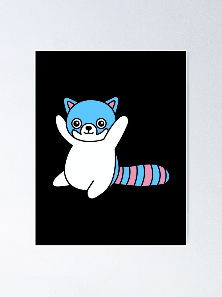 "Kawaii Trans Red Panda Baby. Transgender Pride" Poster for Sale by ...