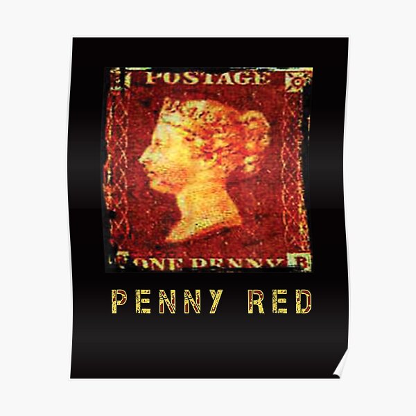 "Famous Penny Red Postage Stamp Collecting" Poster for Sale by ...