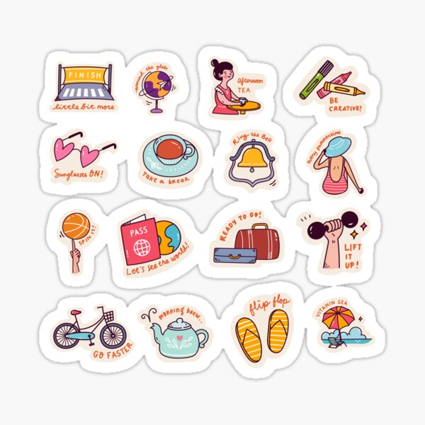 "Kawaii Sticker Pack" Sticker by dyleke | Redbubble