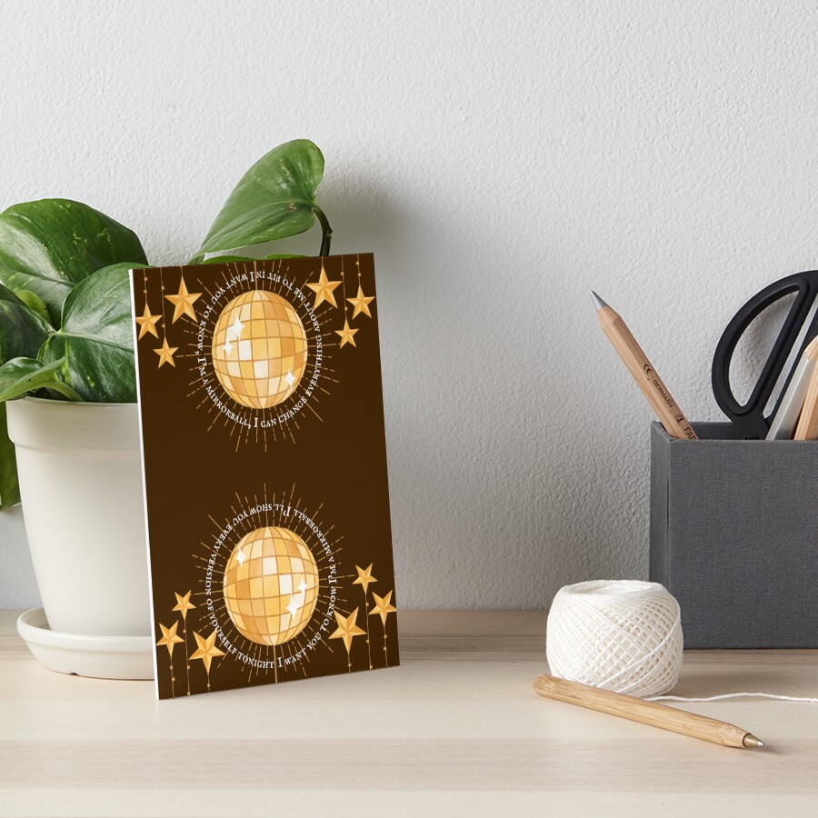 "Taylor Swift Folklore Mirrorball Poster " Art Board Print by lmorcom ...