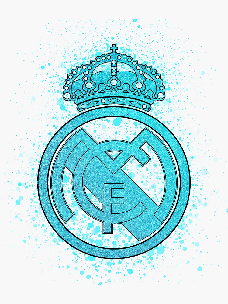 "real madrid blue logo" Sticker by ismailiano | Redbubble