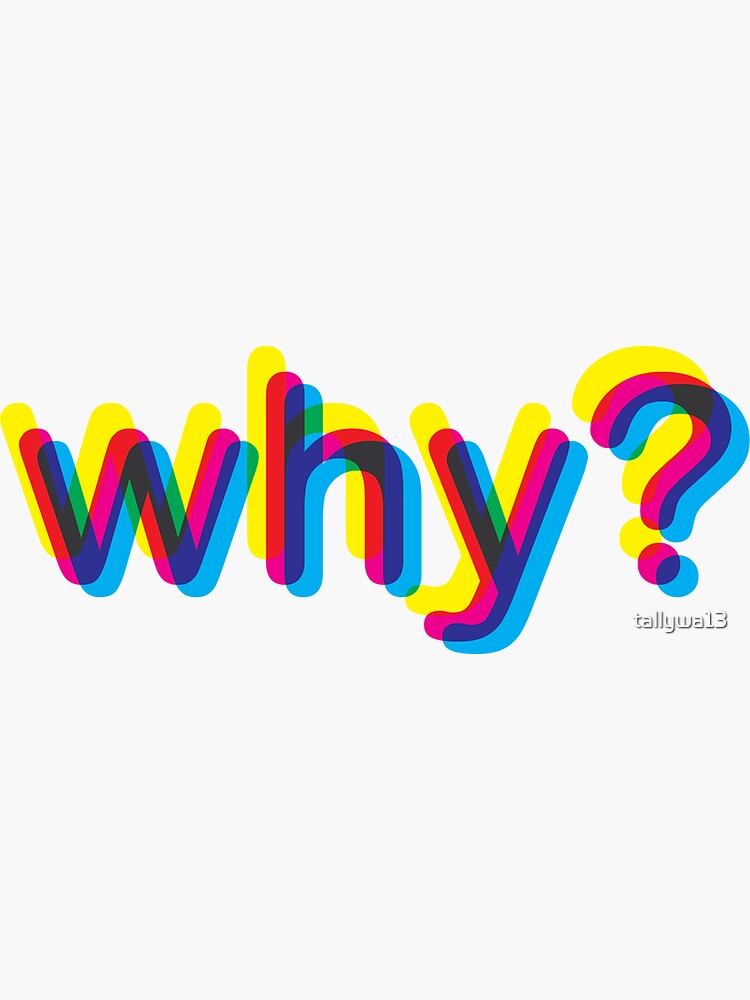 "CMYK Why? Fun Sticker" Sticker for Sale by tallywa13 | Redbubble