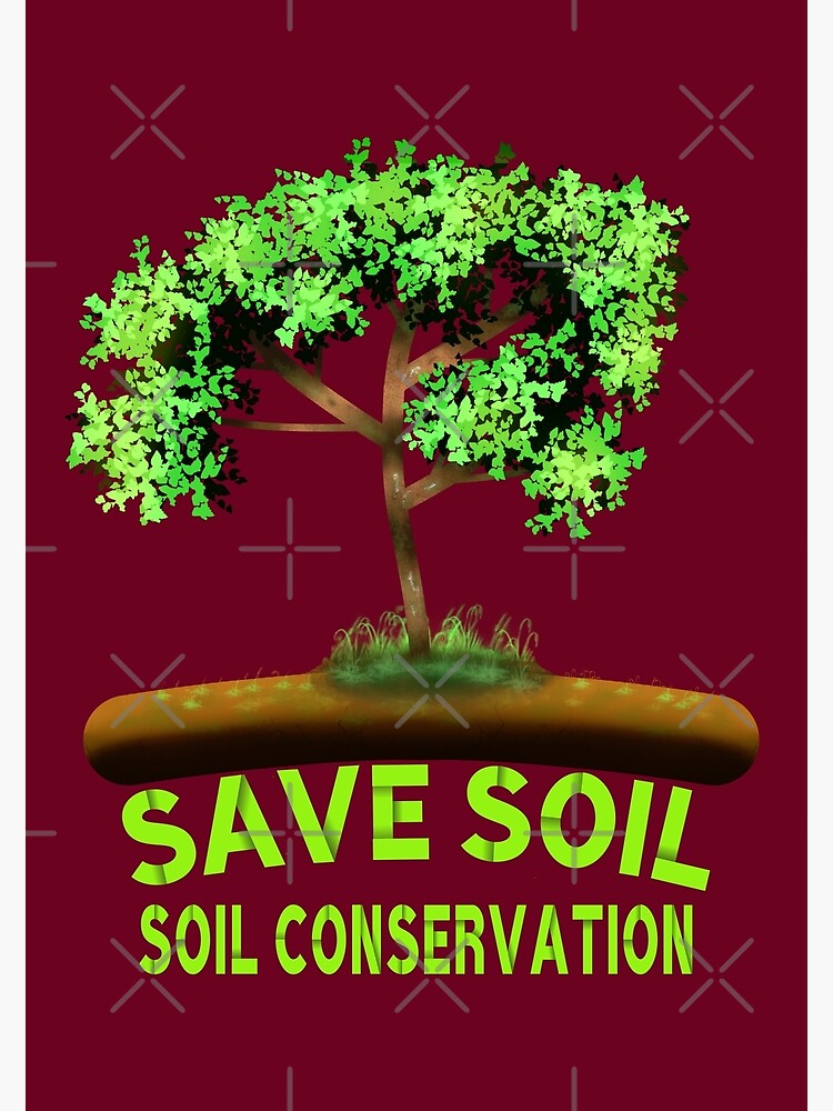"Save Soil, Soil Conservation, Tree Art With "Save Soil" and "Soil ...