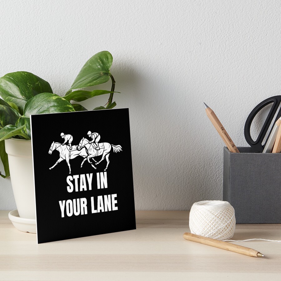 " Vintage Stay in your lane Typography and horseriding illustration ...