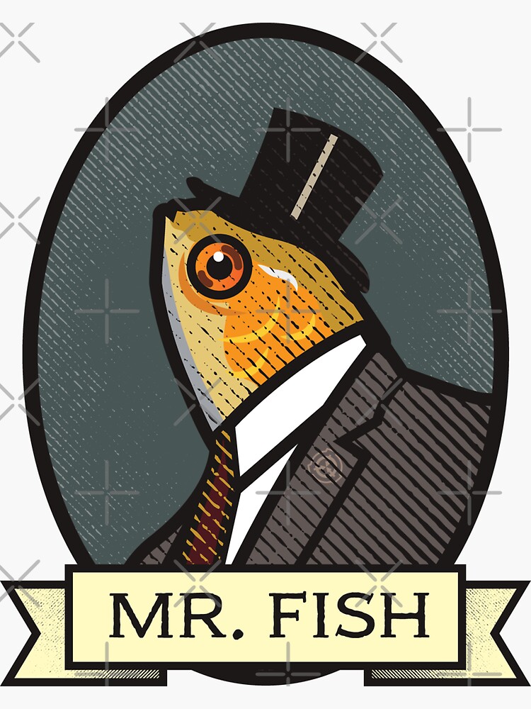 "SCP-527 Mr. Fish SCP Foundation" Sticker for Sale by opalskystudio ...