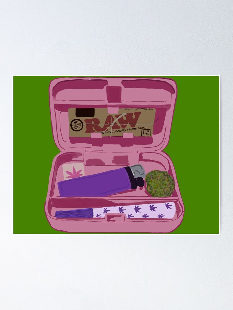 "RAW 420 Stash Box in Pink & Purple" Poster for Sale by natasha-nirvana ...