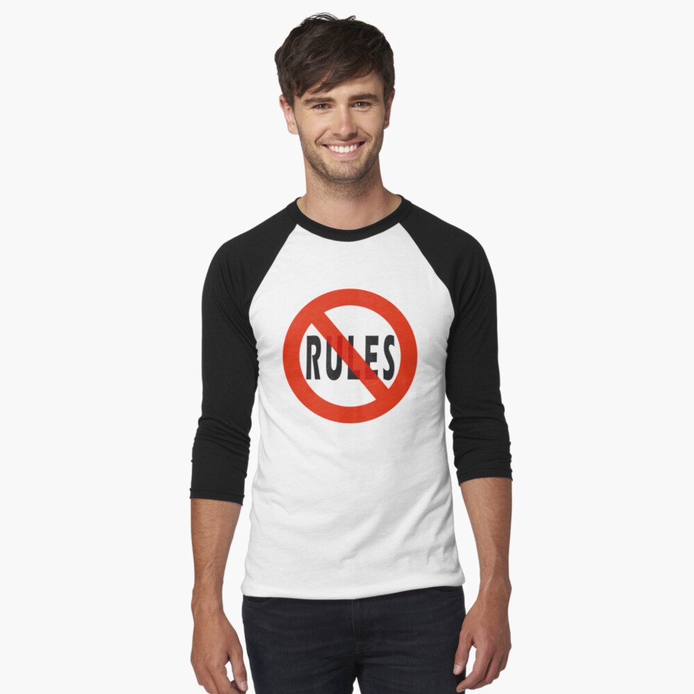 "No RULES!" Sticker for Sale by 321Outright | Redbubble