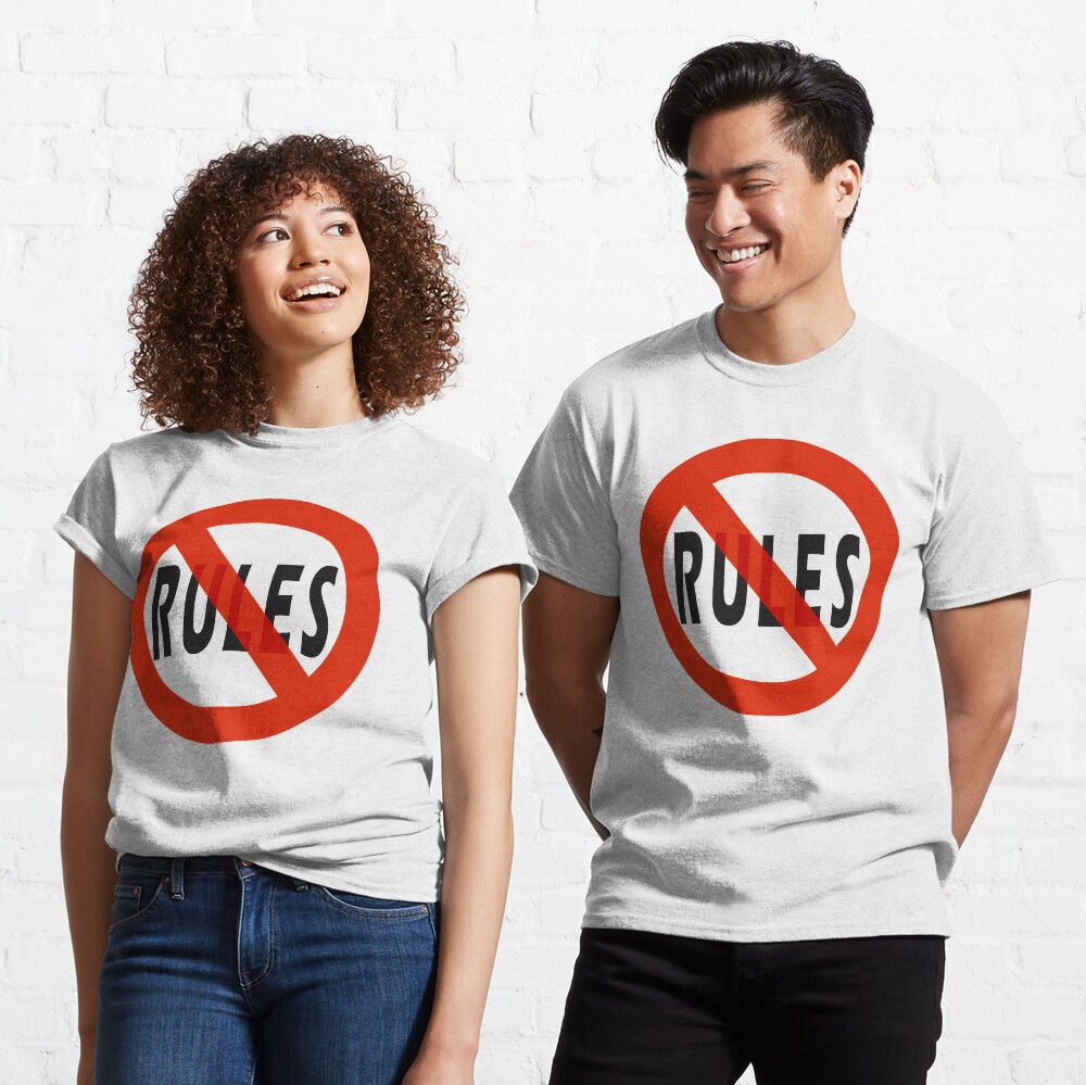 "No RULES!" Sticker for Sale by 321Outright | Redbubble