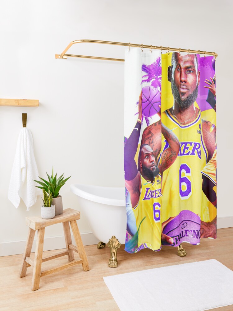 LeBron James 6 LA Shower Curtain sold by Baby Embajadorcoronafundador ...