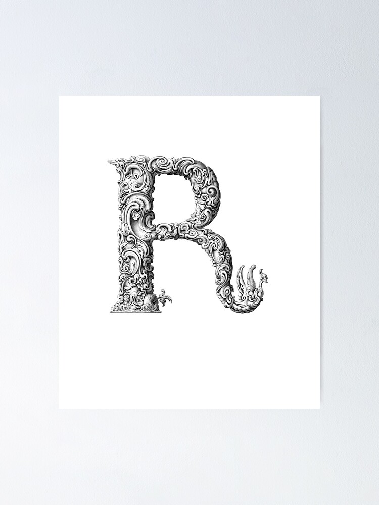 "Classic Letter R. T-shirt" Poster for Sale by giko147 | Redbubble