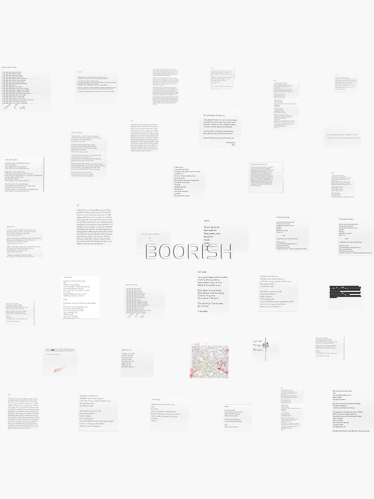 "[SELECT LARGE] All DDLC poems!" Sticker for Sale by B00RISH | Redbubble