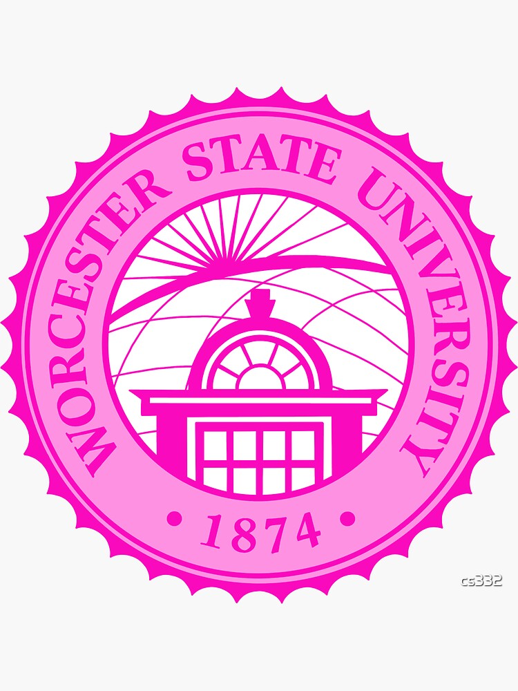 "Worcester State University Pink Logo" Sticker by cs332 | Redbubble