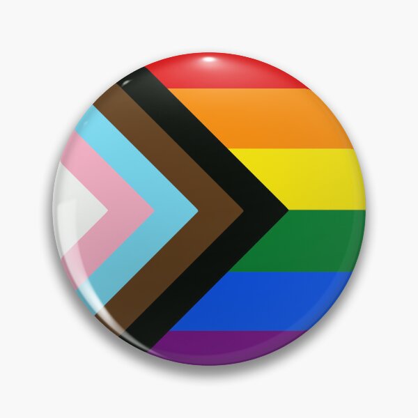 "Progress Pride Flag" Pin for Sale by JustGottaDraw | Redbubble