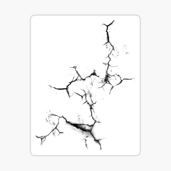 "Black Crack" Sticker by Twinsis01 | Redbubble