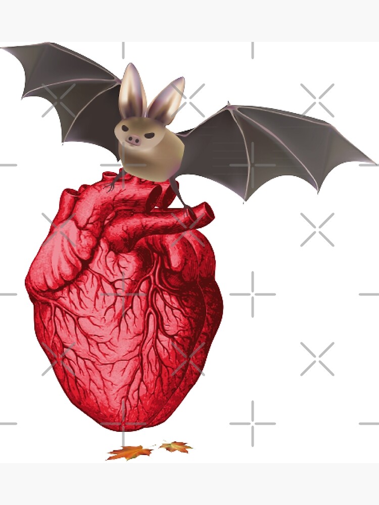 "bat and human heart" Poster for Sale by newtrends2022 | Redbubble