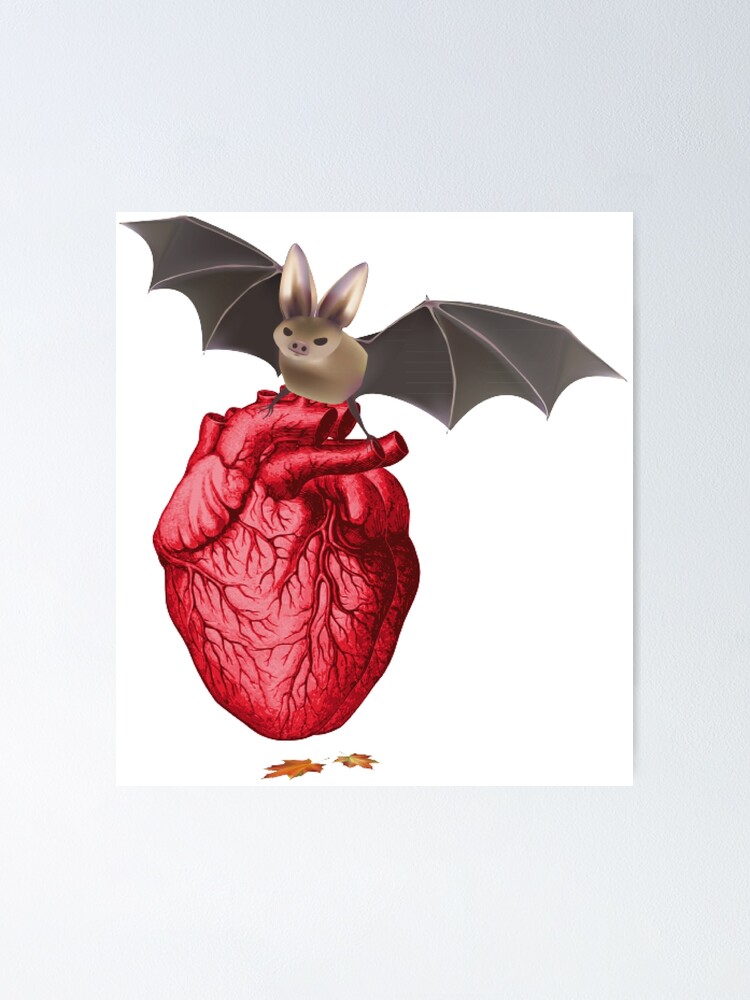 "bat and human heart" Poster for Sale by newtrends2022 | Redbubble