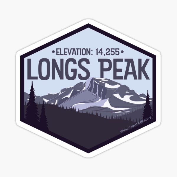 "Colorado 14ers: Longs Peak" Sticker for Sale by bethany-griffen ...