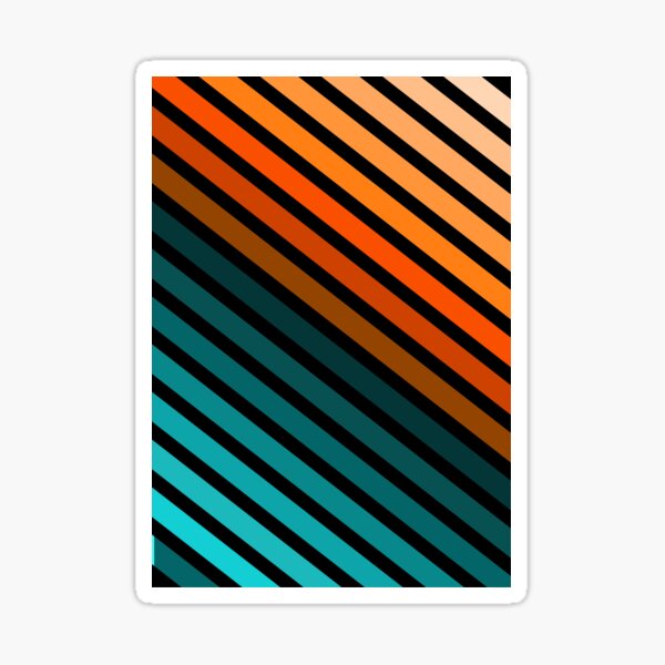 "Multi strip, Multi colored design" Sticker by GrumpyMooStudio | Redbubble