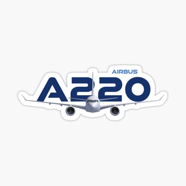"Airbus A220" Sticker for Sale by Eng-AKR | Redbubble
