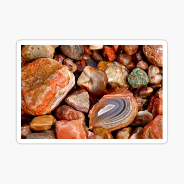"Lake Superior Agate Beach" Sticker for Sale by Bill Morgenstern ...