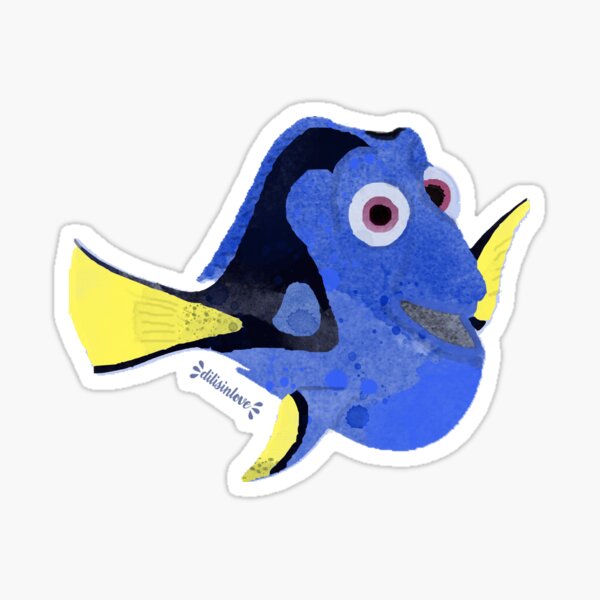 "Watercolor Dory" Sticker for Sale by phanisinlove | Redbubble