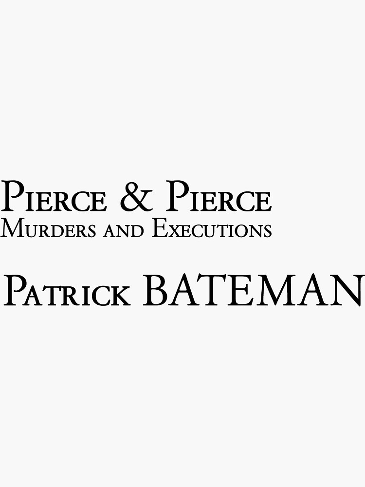 Pegatina «Tarjeta de visita de Patrick Bateman American Psycho» de ...