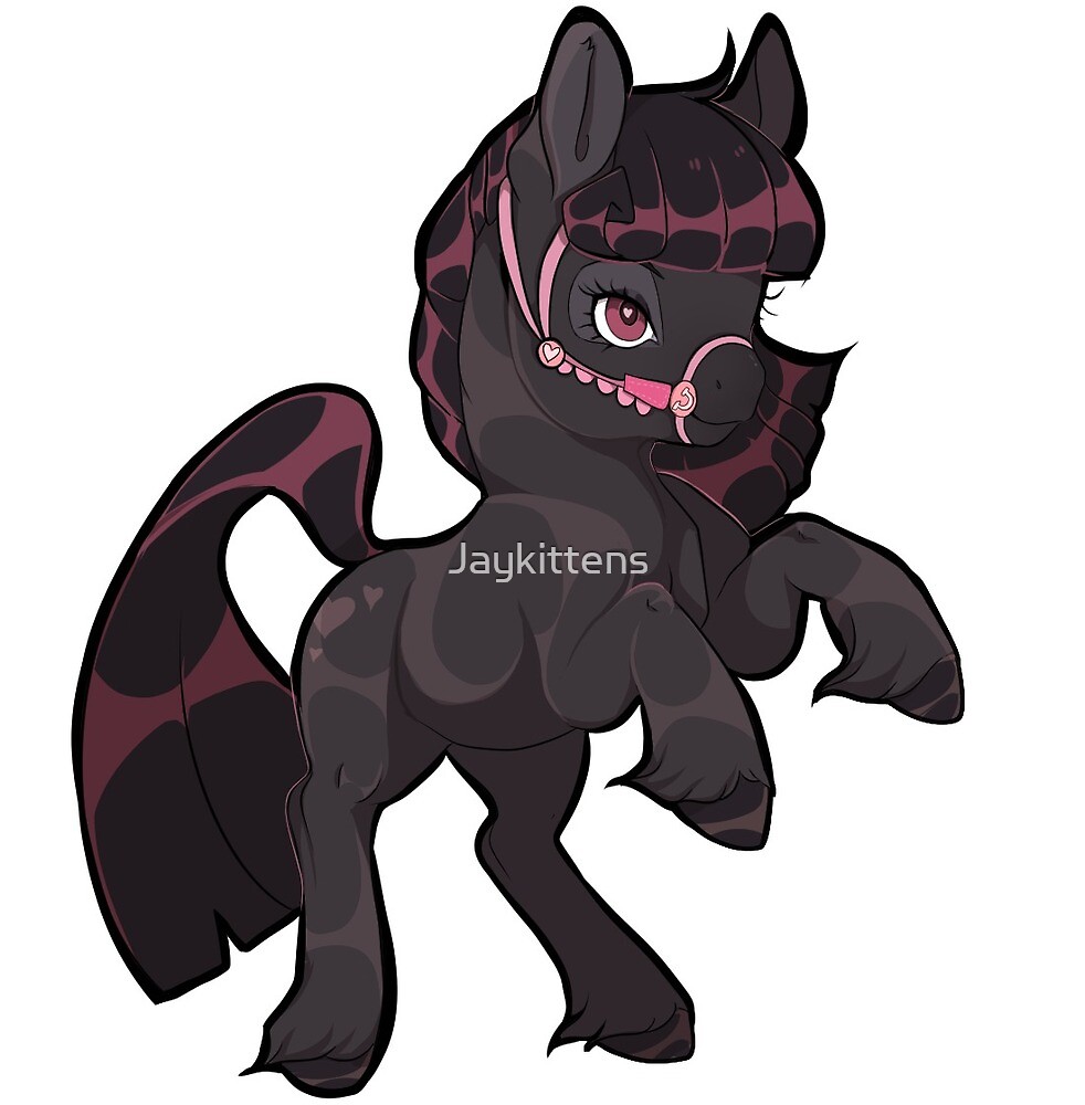 "Tiny Hooves Goth Horse" by Jaykittens | Redbubble