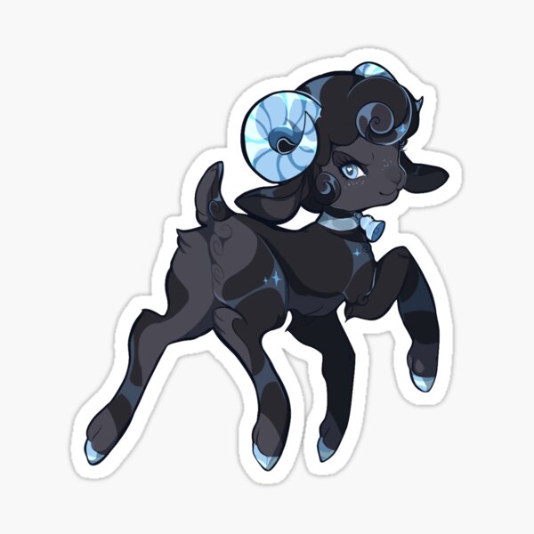 "Tiny Hooves Ram Goth" Sticker by Jaykittens | Redbubble