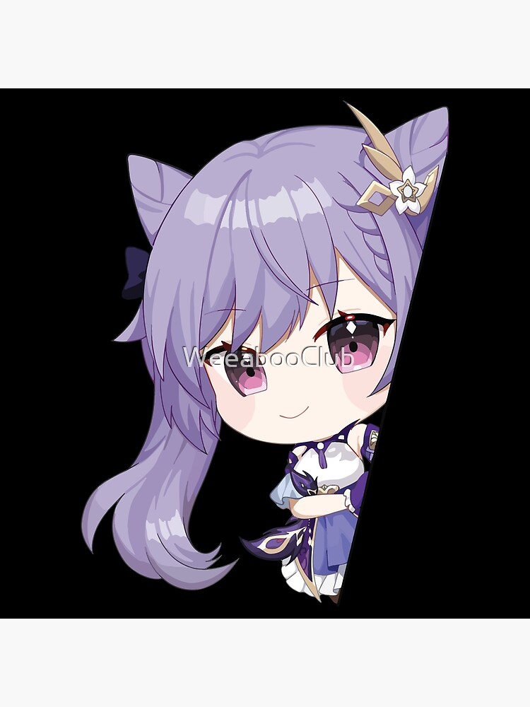 "Keqing Chibi Peeker Genshin Impact" Poster for Sale by WeeabooClub ...