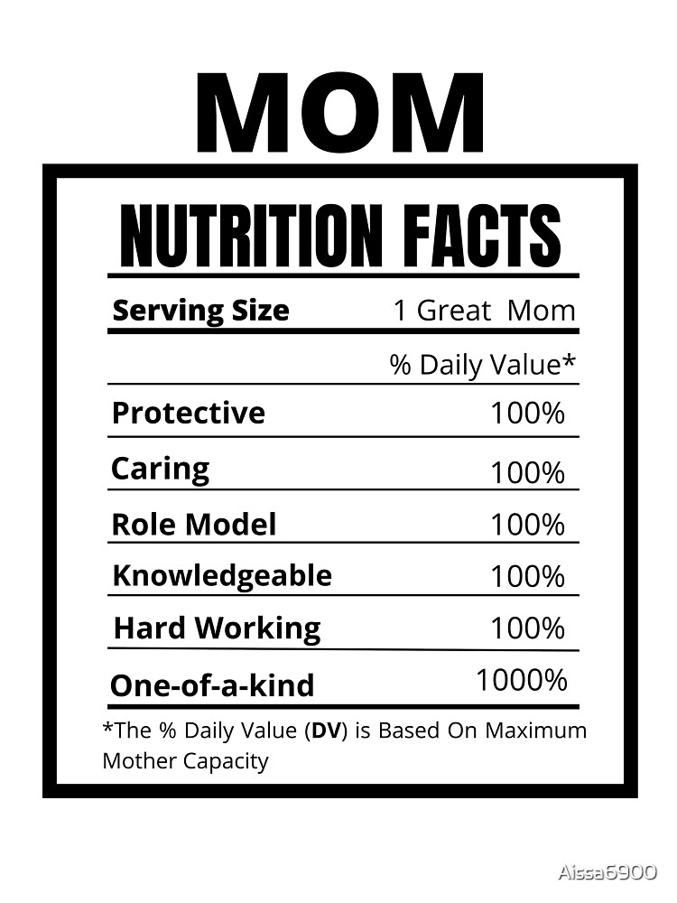 "Mom Nutrition Facts - Mother's Day Ideas " Kids T-Shirt for Sale by Aissa6900 | Redbubble