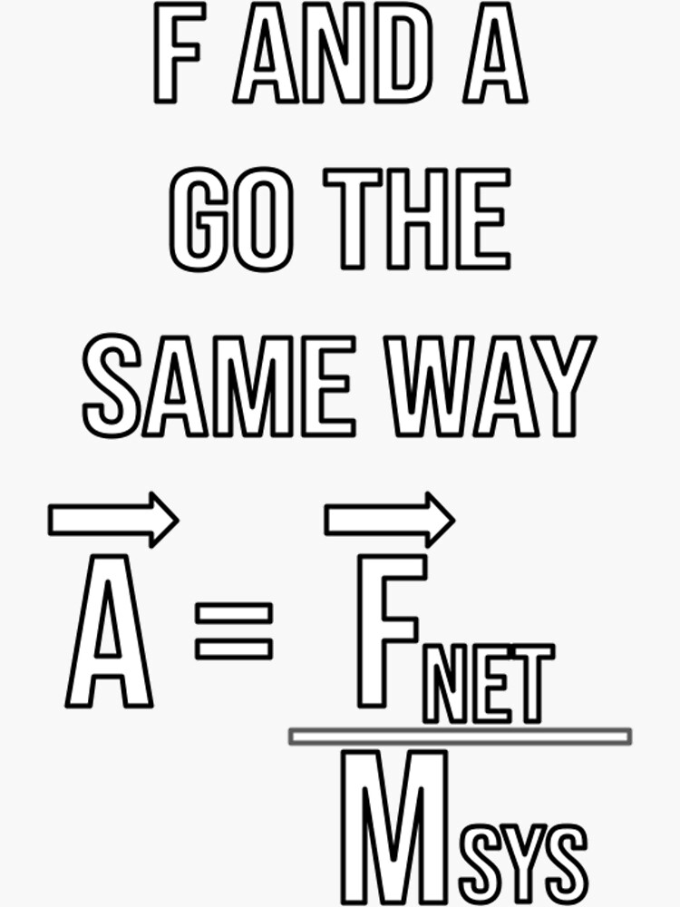 "F and A go the same Way" Sticker for Sale by BDS2004 | Redbubble