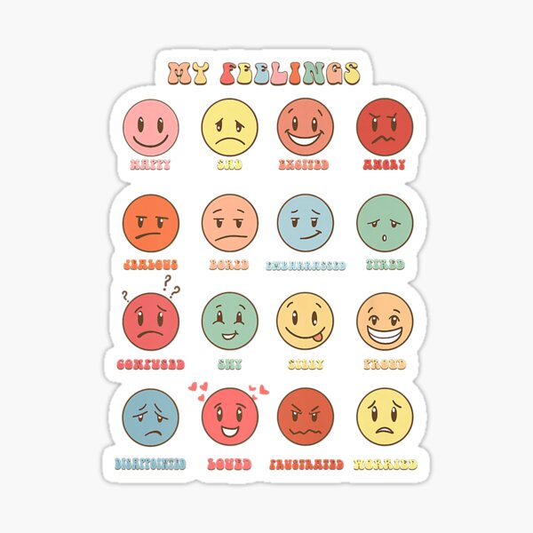 "Retro My Feelings Emotion Faces Mental Health Matters Premium T-Shirt ...