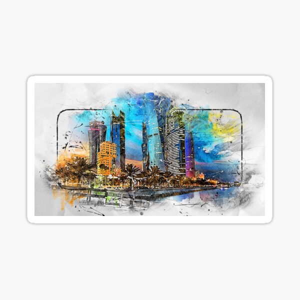 "Big city life" Sticker by KseniaDr | Redbubble
