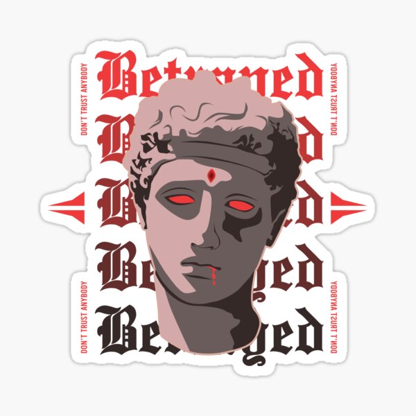 "Betrayed - estatua hombre streetwear ropa urbana / calle " Sticker by ...