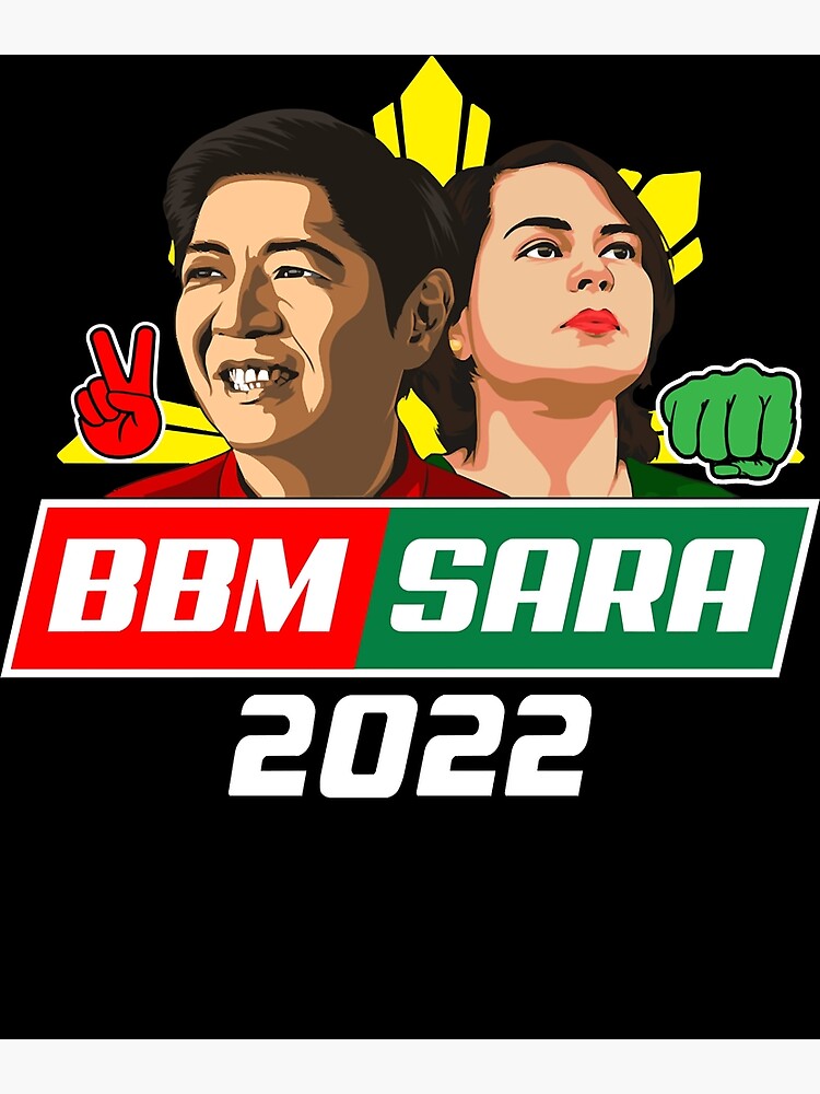 Poster « BBM Sara 2022 Président Bong Marcos Duterte Inday Red Sweat à ...